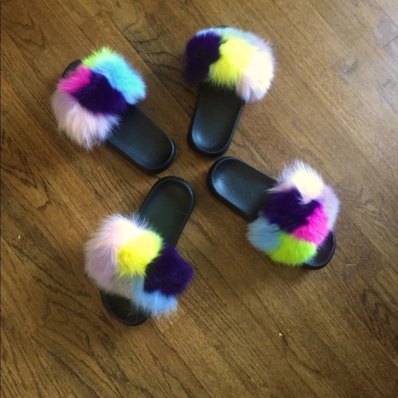 fluff | Shoes | Hot Summer Fluffy Slides | Poshmark